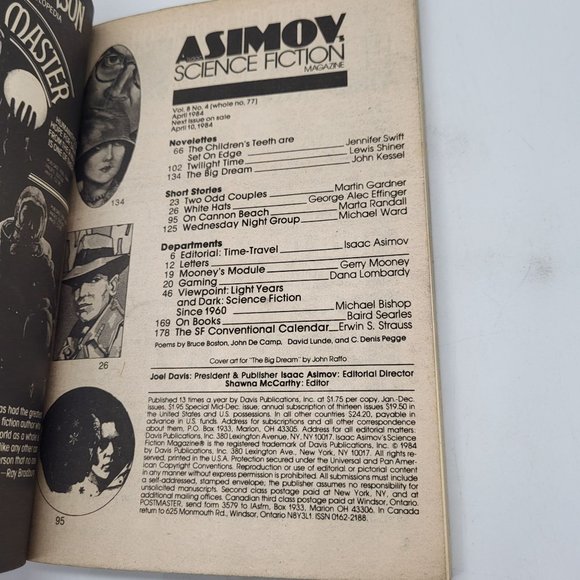 Asimovs Science Fiction Magazine | Other | Vintage Asimovs Science ...
